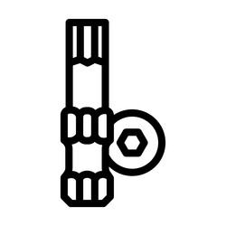 Allen wrench screwdriver bit glyph icon Royalty Free Vector