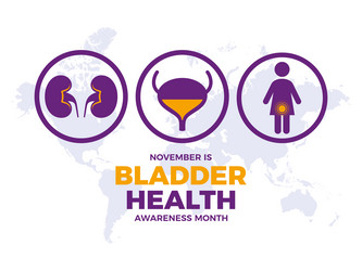 Bladder health awareness month poster Royalty Free Vector