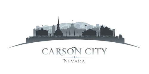 Carson city nevada silhouette black Royalty Free Vector