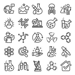 Chemical formula line icon chemistry lab sign Vector Image