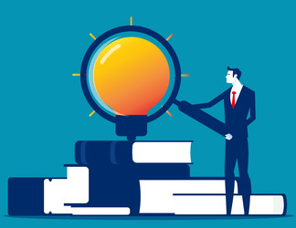 Finding ideas concept develop project plan Vector Image