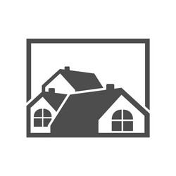 Simple group house logo Royalty Free Vector Image