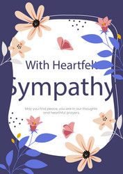 Hand drawn condolence cards bundle Royalty Free Vector Image