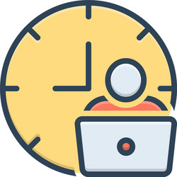 Man hour Royalty Free Vector Image - VectorStock