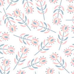 Scandinavian floral pattern Royalty Free Vector Image