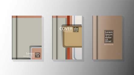 Collection book cover backgrounds eps 10 design Vector Image