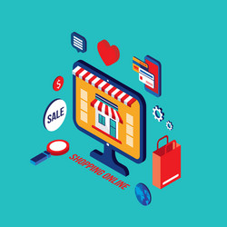 Online shopping Royalty Free Vector Image - VectorStock