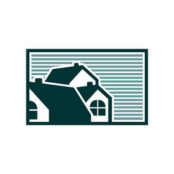 Simple group house logo Royalty Free Vector Image