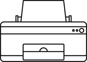 Pc print icon outline printer press Royalty Free Vector