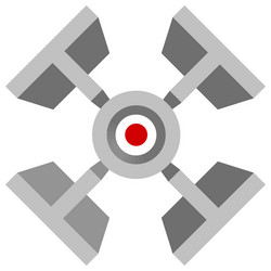 Cross hair target mark symbol with red dot Vector Image