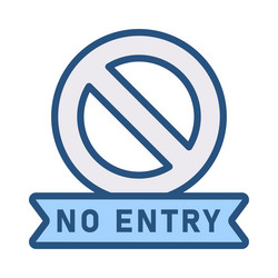 No entry restriction icon Royalty Free Vector Image