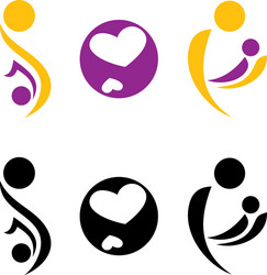 Motherhood icon and symbol Royalty Free Vector Image