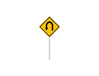 Arrow direction u turn icon Royalty Free Vector Image