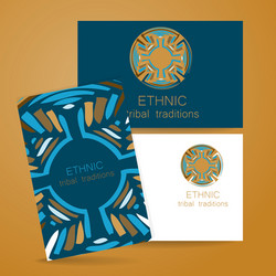 Ethnic traditions logo Royalty Free Vector Image
