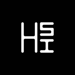 Hsi letter logo design hsi simple and modern logo Vector Image