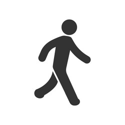 Man walking icon isolated Royalty Free Vector Image