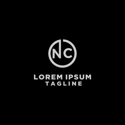 Nc circle logo Royalty Free Vector Image - VectorStock