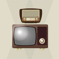 Colorful retro tv design Royalty Free Vector Image