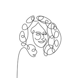 Abstract one continuous line minimalist drawing Vector Image