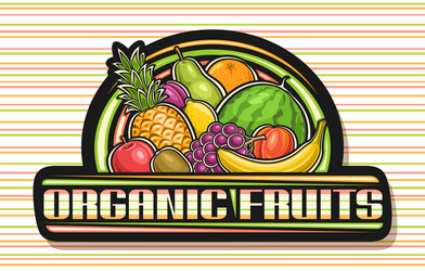 Logo for fresh fruits Royalty Free Vector Image