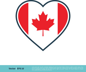 Circle canadian flag red maple leaf icon logo Vector Image