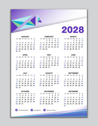 Calendar 2028 Vector Images (over 180)