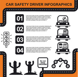 Safety driving infographic sign Royalty Free Vector Image