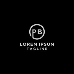 Pb circle logo Royalty Free Vector Image - VectorStock
