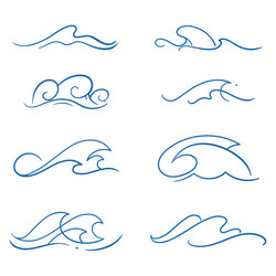 Dolphine logo templates set nautical design Vector Image