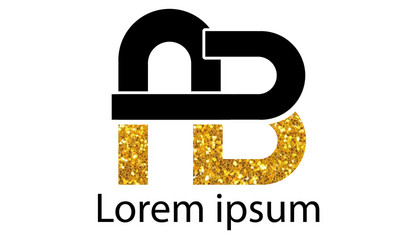 Ab letter initial logo Royalty Free Vector Image