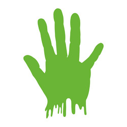 Handprint paint colors stroke Royalty Free Vector Image