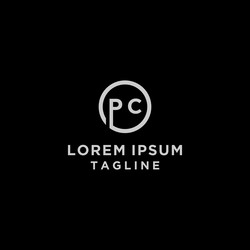 Pc circle logo Royalty Free Vector Image - VectorStock