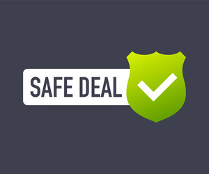 Safe deal icon partnership icon with handshake Vector Image