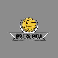 Water polo ball logo for the team and cup Vector Image