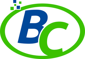 Initial letter bc logo template design Royalty Free Vector