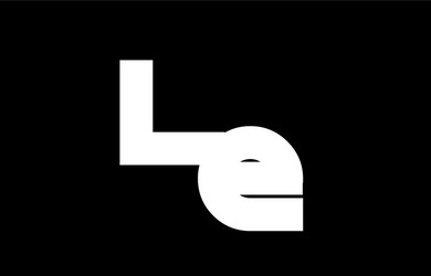 White and black l alphabet letter icon logo Vector Image