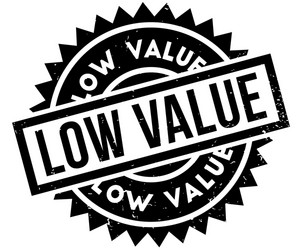 Low value rubber stamp Royalty Free Vector Image