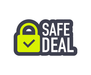 Safe deal icon partnership icon with handshake Vector Image
