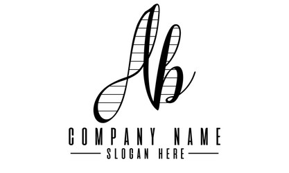 Ab letter initial logo Royalty Free Vector Image