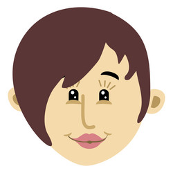 Female cartoon head 1 Royalty Free Vector Image