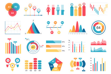 Set for infographics various design elements Vector Image