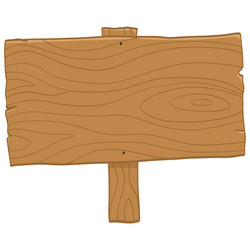 Wood plank signage board stand cartoon Royalty Free Vector