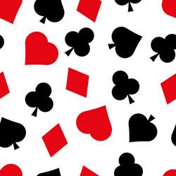 Seamless pattern with playing card suits Vector Image