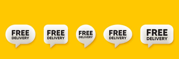 Free delivery tag shipping and cargo service Vector Image