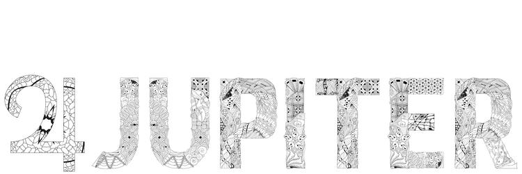 Handdrawn of jupiter sign for decoration Vector Image