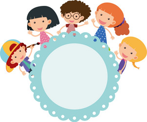 Children Round Border Frame Vector Images (over 300)