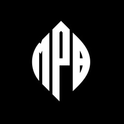 Mpb circle letter logo design Royalty Free Vector Image