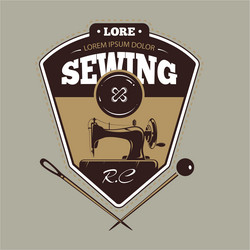 Tailoring logo label template Royalty Free Vector Image