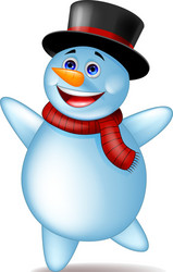 Snowman back Royalty Free Vector Image - VectorStock