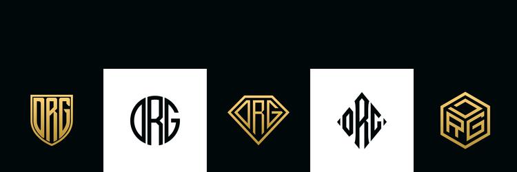 Initial letters ird logo designs bundle Royalty Free Vector